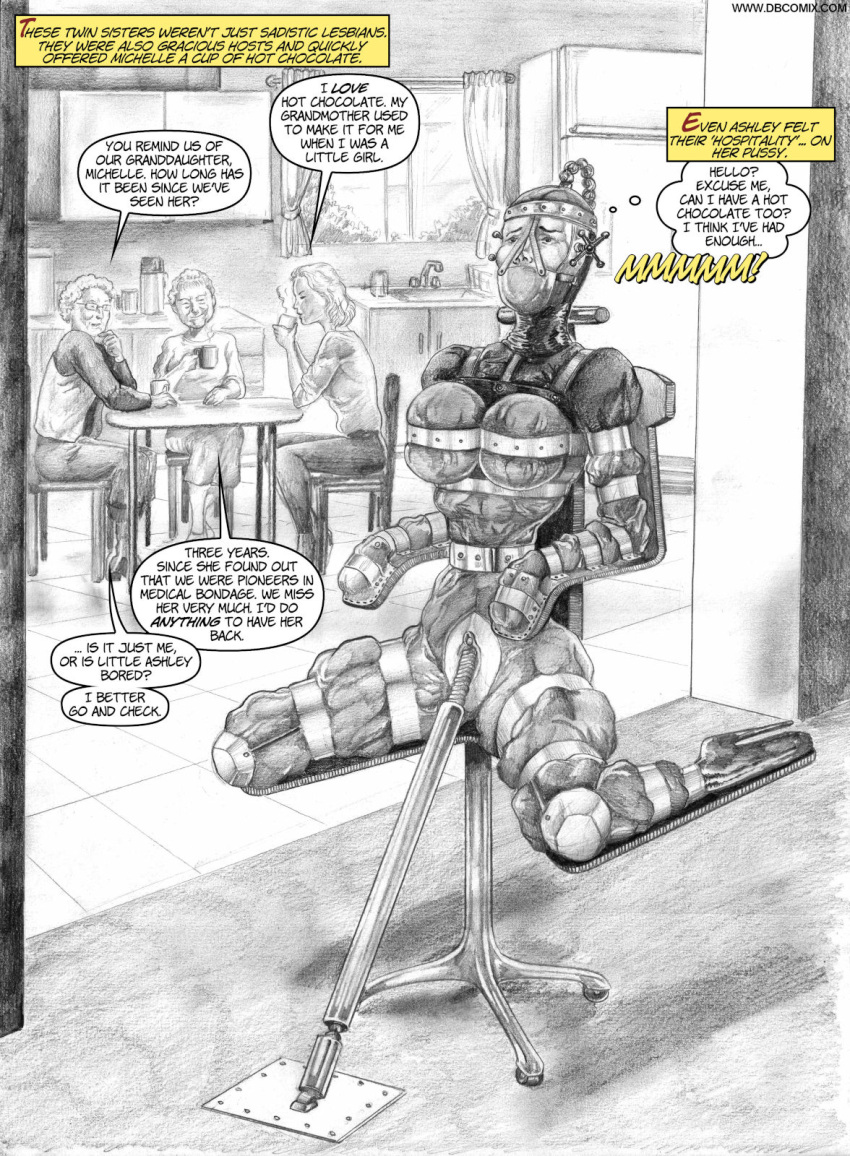 Rule 34 4girls Asylum Ballet Black And White Bondage Boots Canvas Caption Comics Damsel In