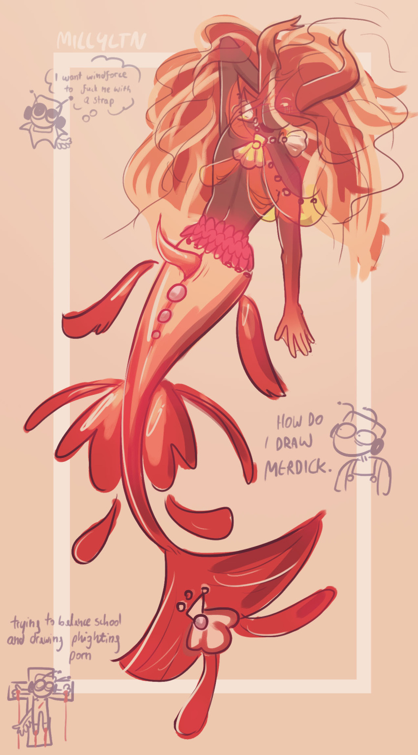 Rule 34 1 Eye Dark Skin Dom Phighting Gills Horns Jewelry Long Hair