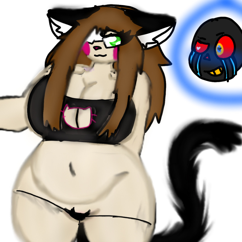 Rule 34 Big Breasts Blush Canonxoc Cat Ears Cat Keyhole Lingerie Cat Tail Catgirl Dttalechara