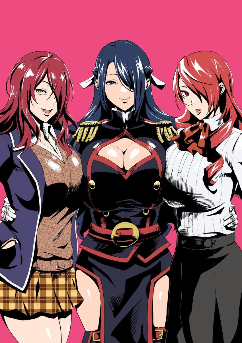 Rule 34 3girls Anti Demon Corps Uniform Azuma Fubuki Blue Eyes Blue 7582