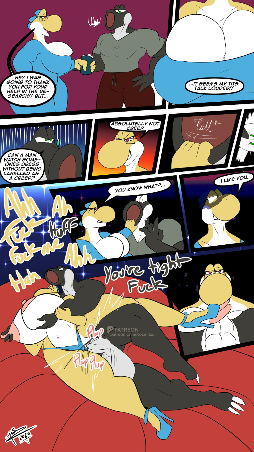 Rule 34 9 16 Absurd Res Anthro Bed Birdo Breast Grab Breast Squish