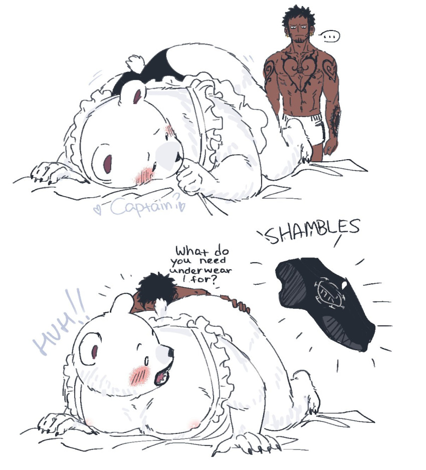 Rule 34 Anthro Apron Ass Bear Bed Bepo One Piece Blush Clothing Duo Fur Furniture Hi Res
