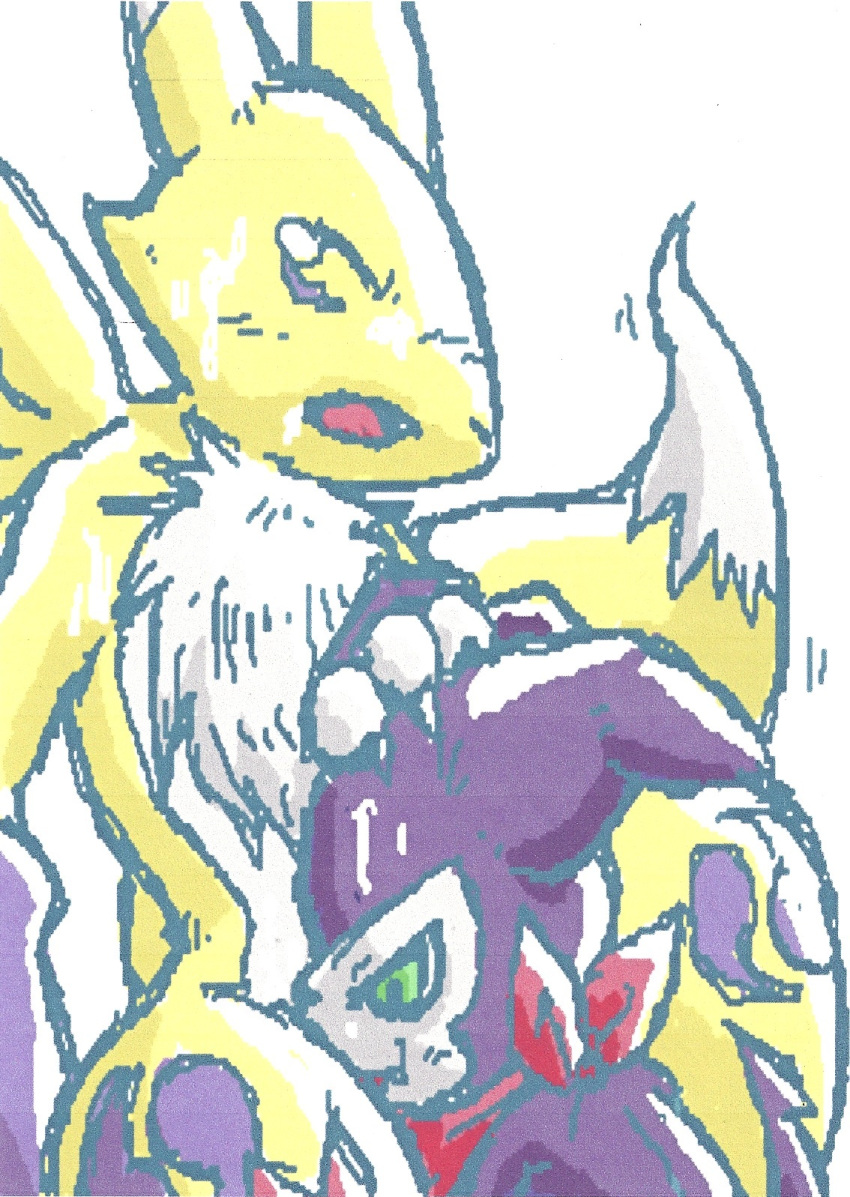 Rule 34 Digimon Female Fox Imp Impmon Male Oral Renamon Sex Vixen