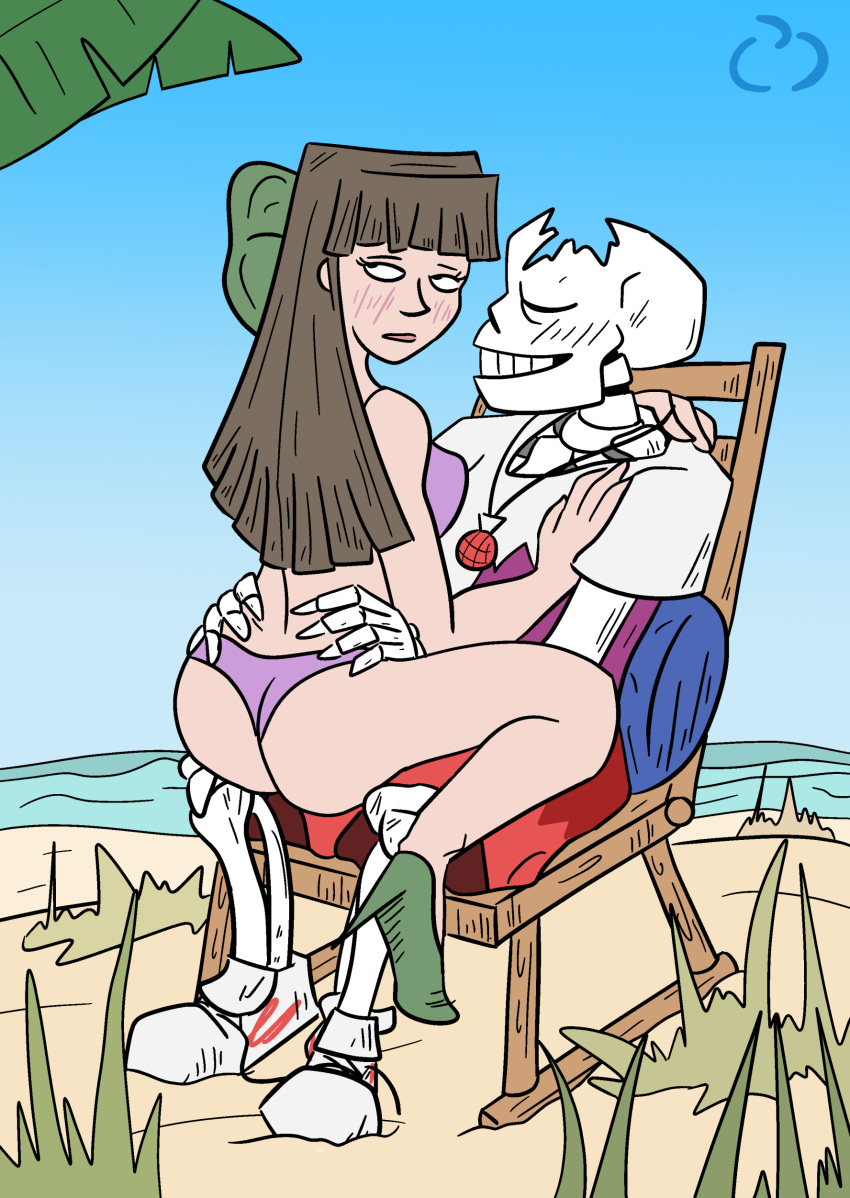 Rule 34 Aliza Horrortale Beach Brown Hair Chair Female Horrortale 5349