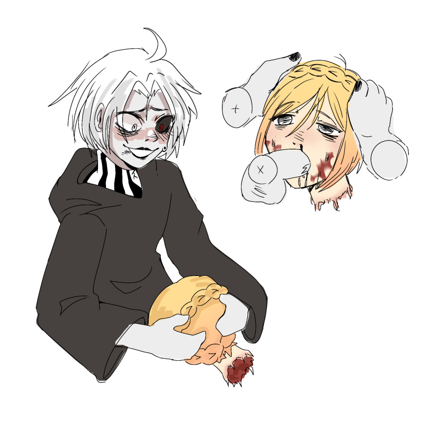 Rule 34 1boy 1girls Beheaded Black Lipstick Black Robe Black Sclera 0545