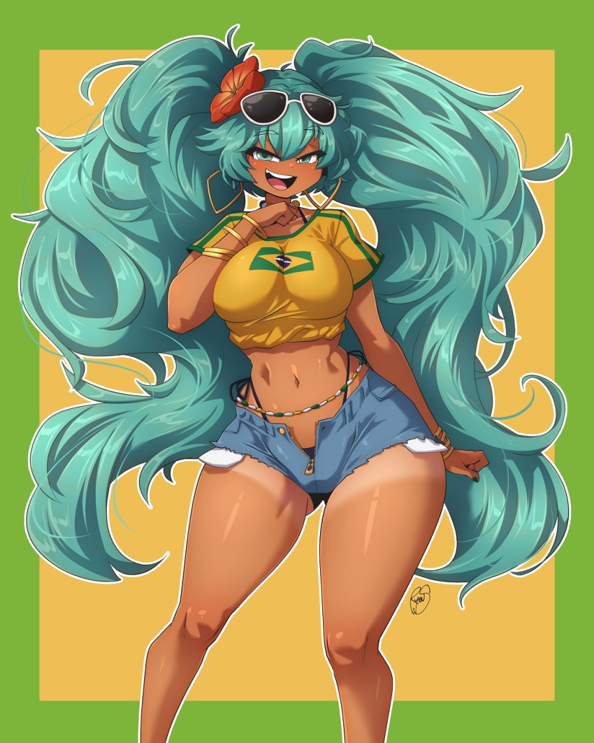 Rule 34 1girls Ass Big Ass Big Breasts Big Thighs Bikini Blue Hair 1357