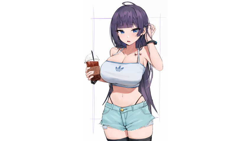 Rule 34 1girls Adidas Big Breasts Breasts Bubble Tea Holding Object 2347