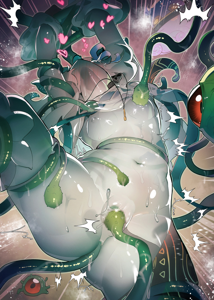 Rule 34 Absurdres Arched Back Arms Up Censored Commentary Request Commission Duel Monster