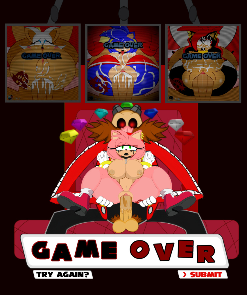 Rule 34 1girls Amy Rose Anthro Belly Button Piercing Big Breasts Big Penis Branding Mark Chaos