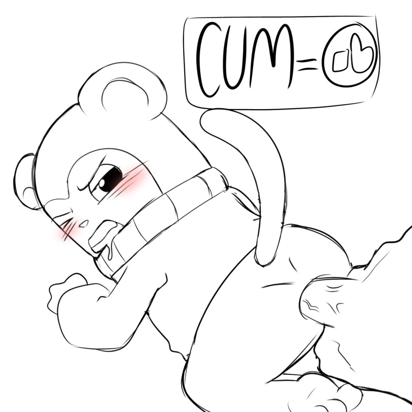 Rule 34 Anal Anal Sex Angry Expression Blushing Profusely Clenched Teeth Drool String Furry