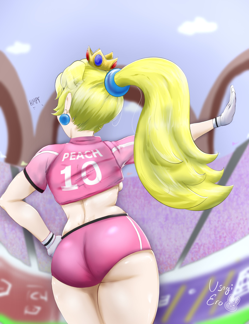 Rule 34 Ass Mario Series Mario Strikers Peach Back View Redraw 2386
