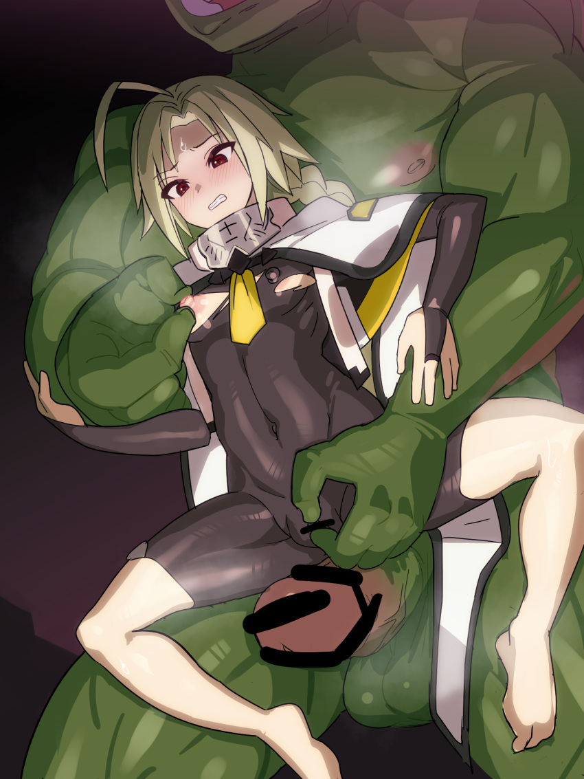 Rule 34 1boy 1girls Belly Button Blazblue Blonde Hair Bodysuit 0380