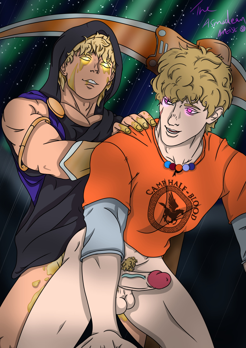 Rule 34 Blonde Hair Gay Gay Sex God Gold Eyes Hypnosis Luke Castellan