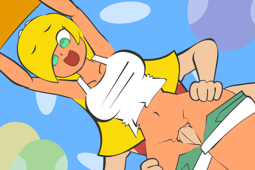 Rule 34 1boy 1girls Animated Blonde Hair Breasts Female Green Eyes 6376