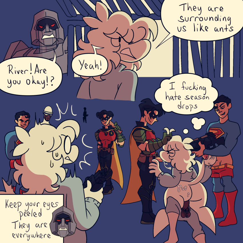 Rule 34 Bodily Fluids Clothed Clothing Comic Cum Dc Comics Female Forced Frozone The