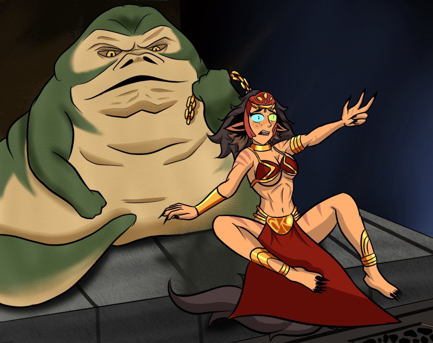 Rule 34 Belly Dancer Belly Dancer Outfit Catra Chain Leash Harem