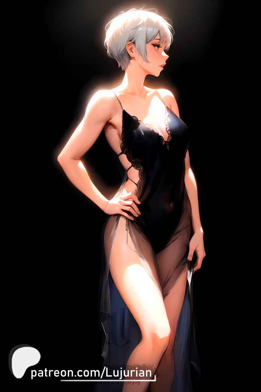 Rule 34 Ai Generated Grey Hair Lingerie Milf Short Hair Slender Body 10291281