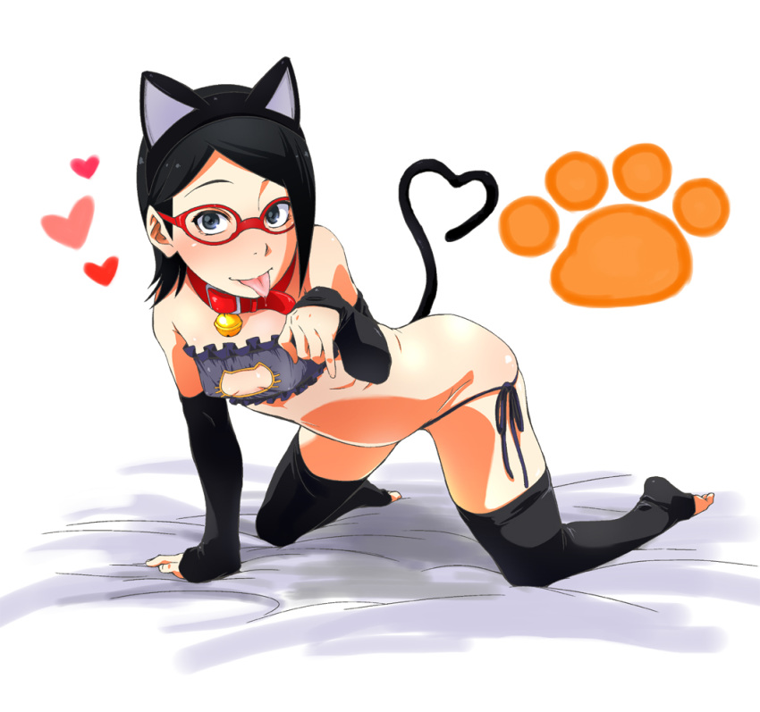 Rule 34 Bell Bell Collar Black Eyes Black Hair Cat Ear Panties Cat 8678