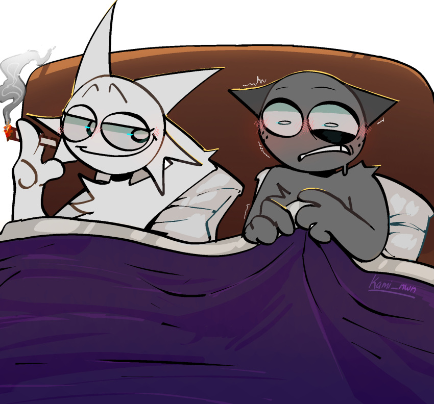 Rule 34 1boy 1girls After Sex Blush Cat Ears Cigar Cigarette 1754