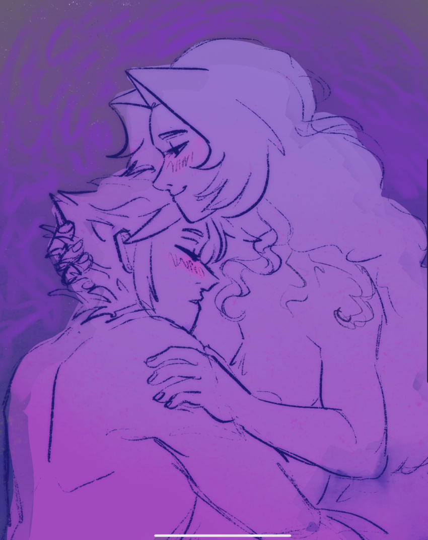 Rule 34 1boy 1boy1girl 1girls Aerith Gainsborough Areolae Arm Around 8919