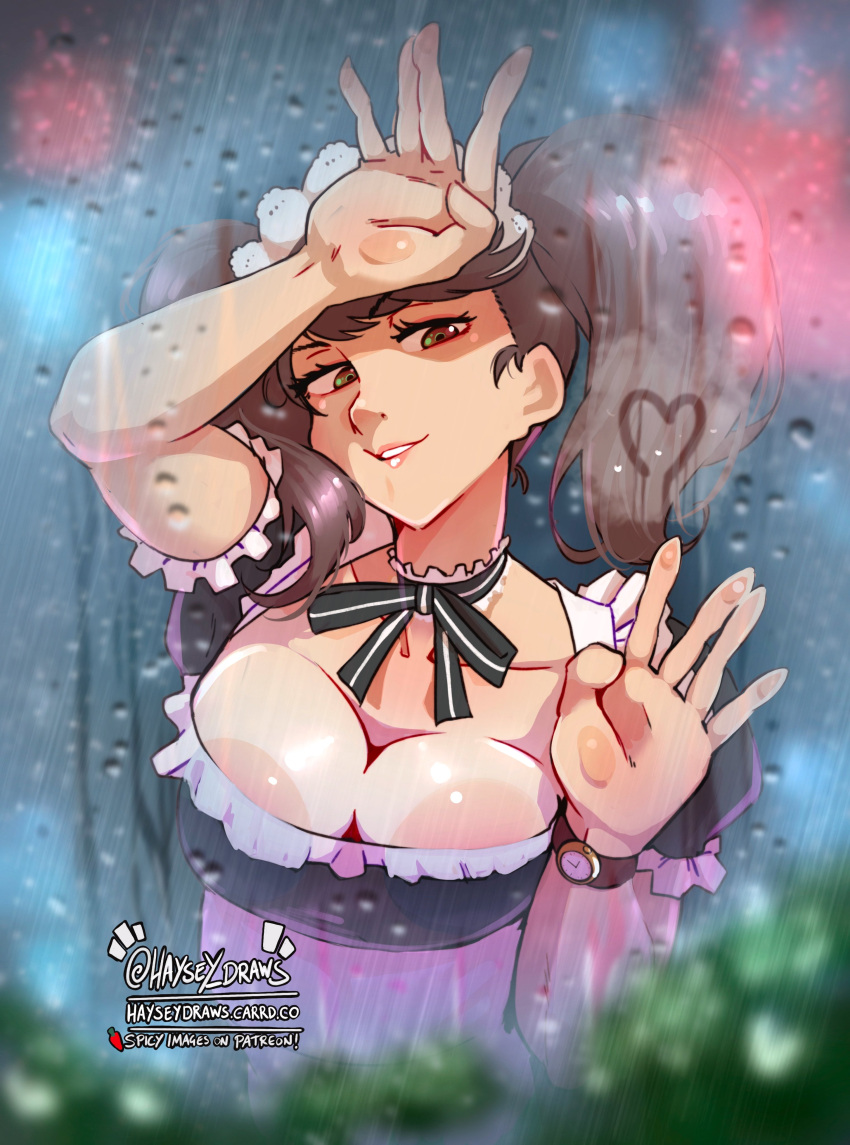 Rule 34 1girls Breasts Brown Hair Cleavage Female Glass Haysey Draws