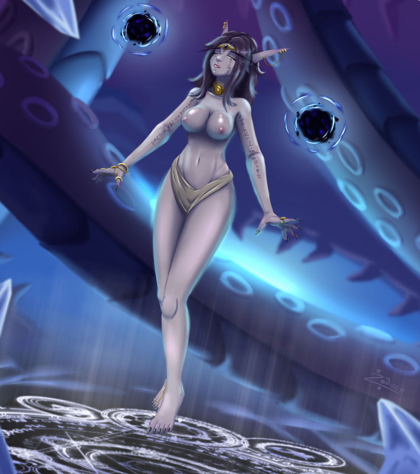 Rule 34 1girls Big Breasts Blizzard Entertainment Purple Hair Purple