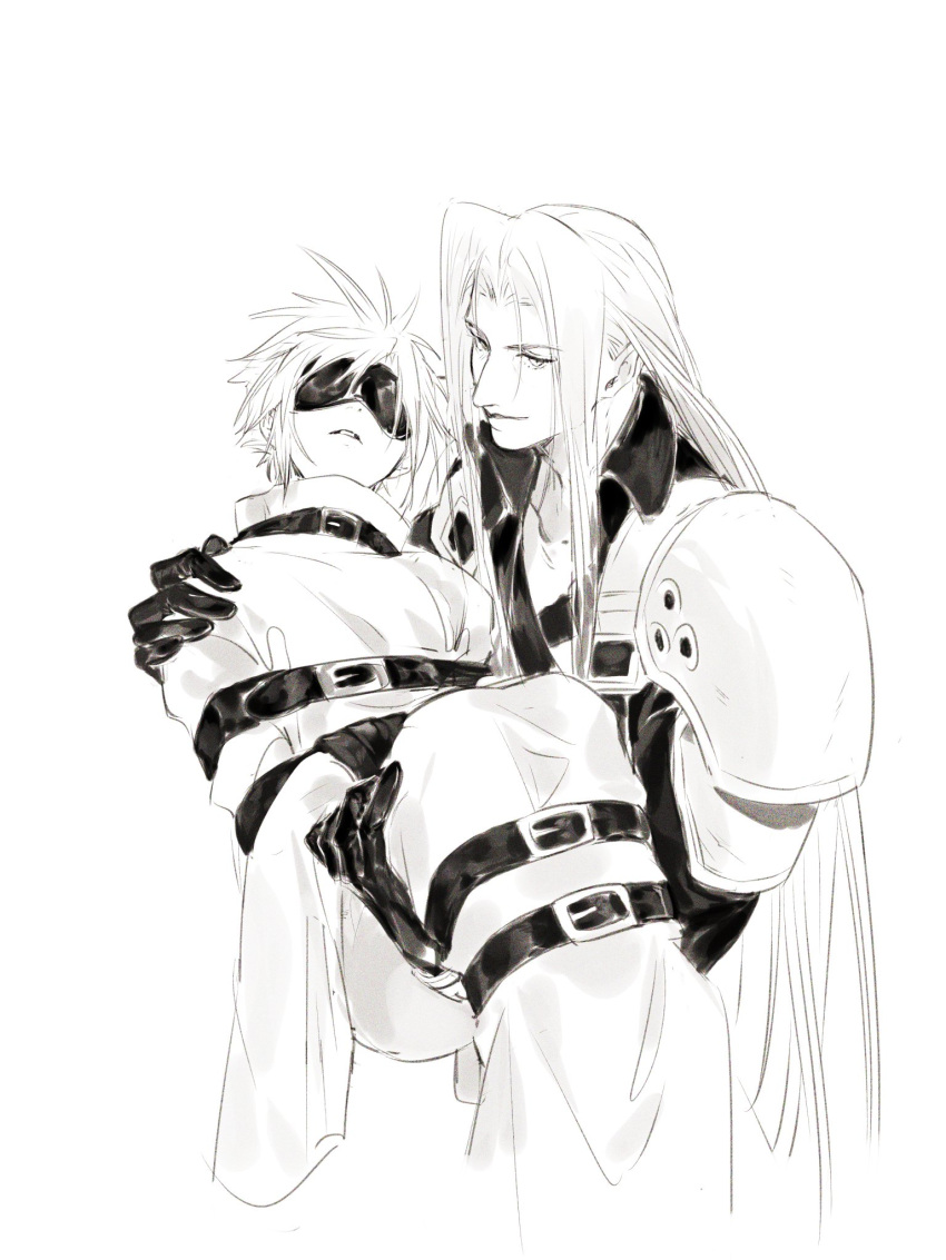 Rule 34 2boys Armor Belt Black Belt Black Coat Black Gloves Blindfold 6804