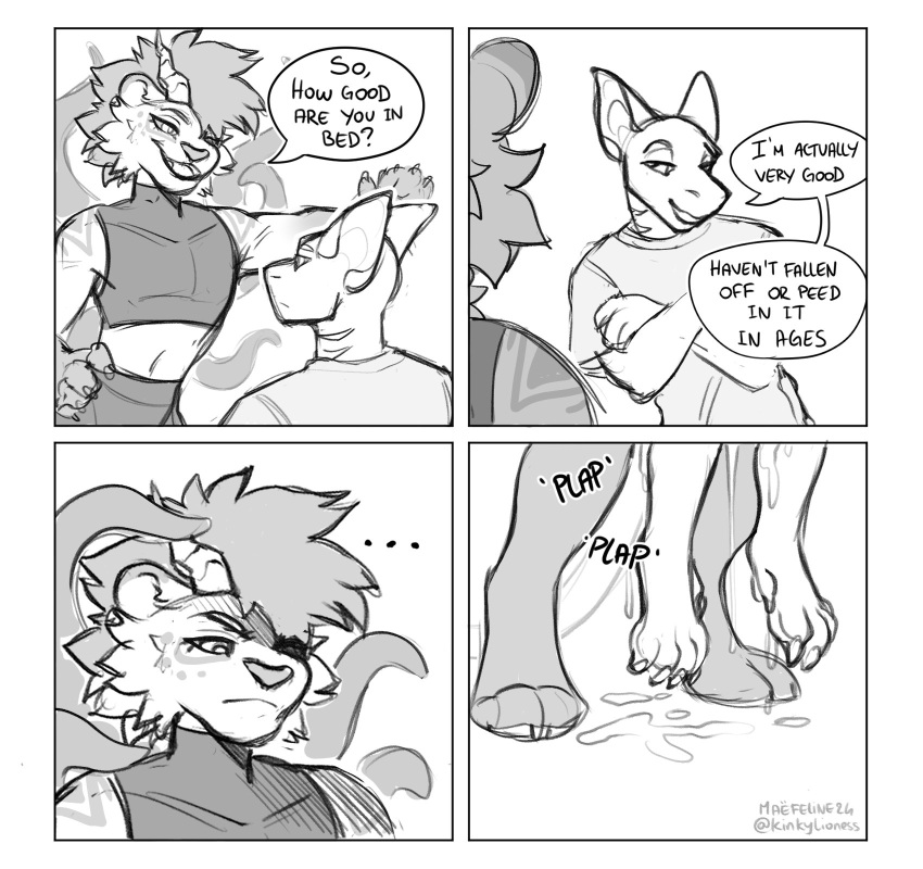 Rule 34 2024 4 Panel Comic Anthro Black Tentacles Bodily Fluids Brat