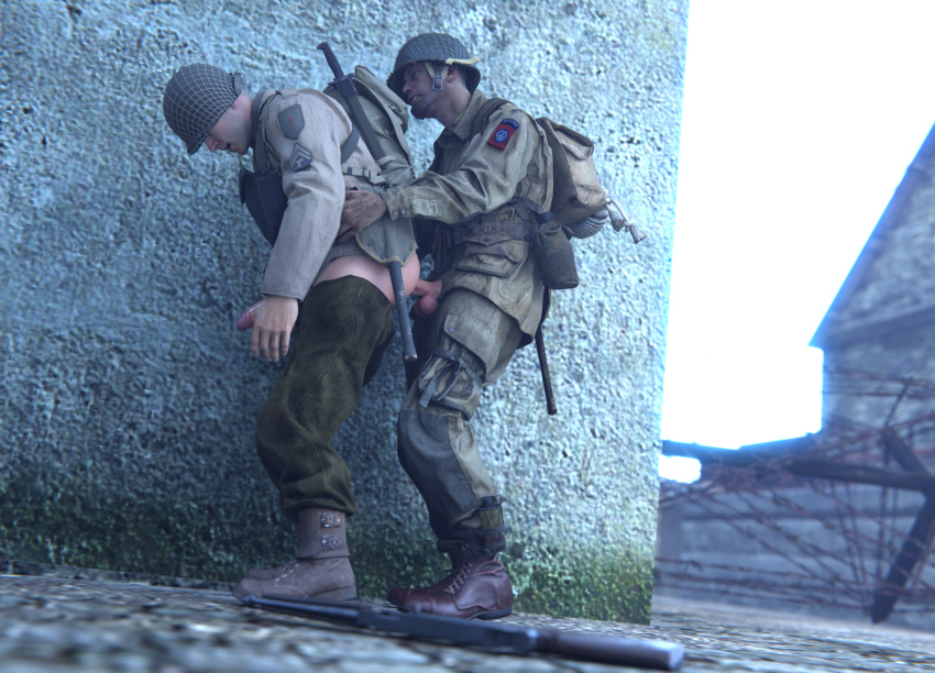 Rule 34 Anal Anal Sex Army Exhibitionism Fucked From Behind Gay Gay Male Gay Sex Male Medal Of