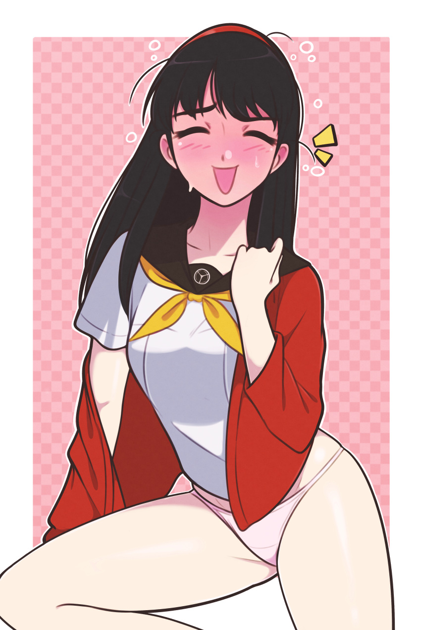 Rule 34 Amagi Yukiko Black Hair Blush Jeffmiga Persona Persona 4 Persona 4 The Golden Thighs