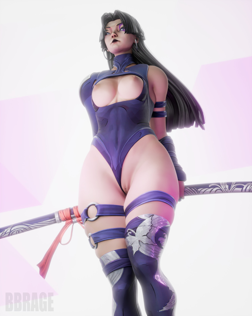 Rule 34 1girls 3d Asian Asian Female Bbrage Black Hair Breasts Ear Piercing Female Female
