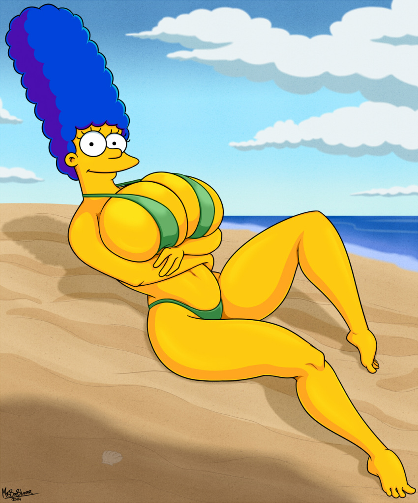 Rule 34 Beach Big Breasts Blue Hair Breasts Female Hair Huge Breasts
