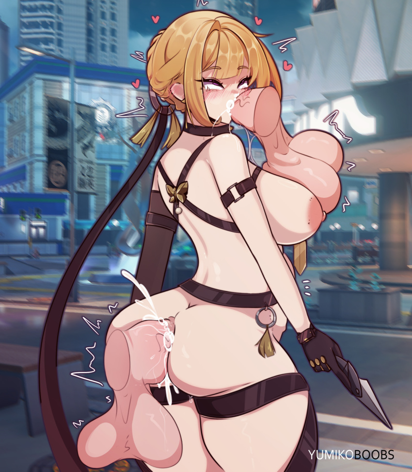 Rule 34 Anal Anime Girl Anus Ass Big Breasts Blush Breasts Cocktail Dress Cum Cyberpunk Deep