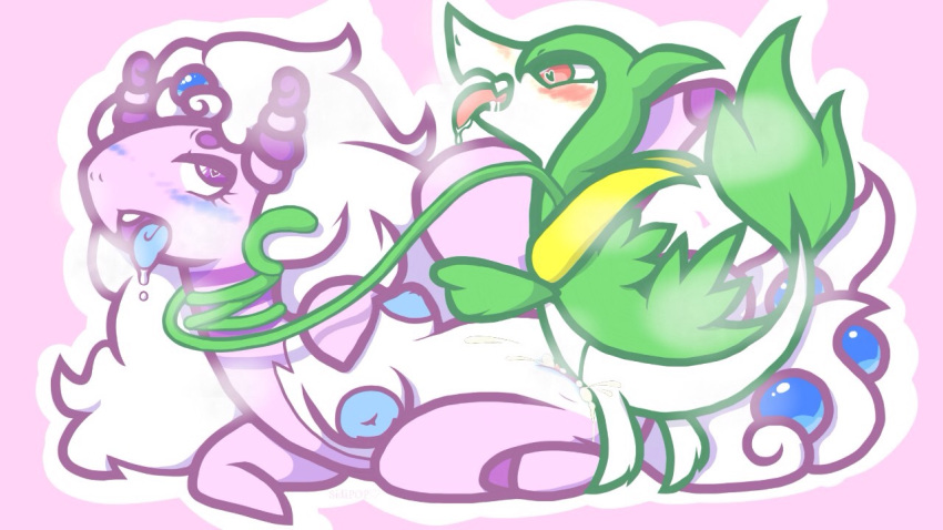 Rule 34 Ampharos Asphyxiation Blush Mastersidi Mega Ampharos Mega Evolution Nintendo Nipples