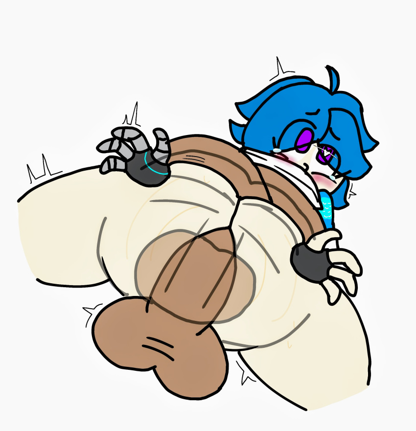 Rule 34 Ahe Gao Big Ass Big Penis Blue Hair Looking Back Pounding