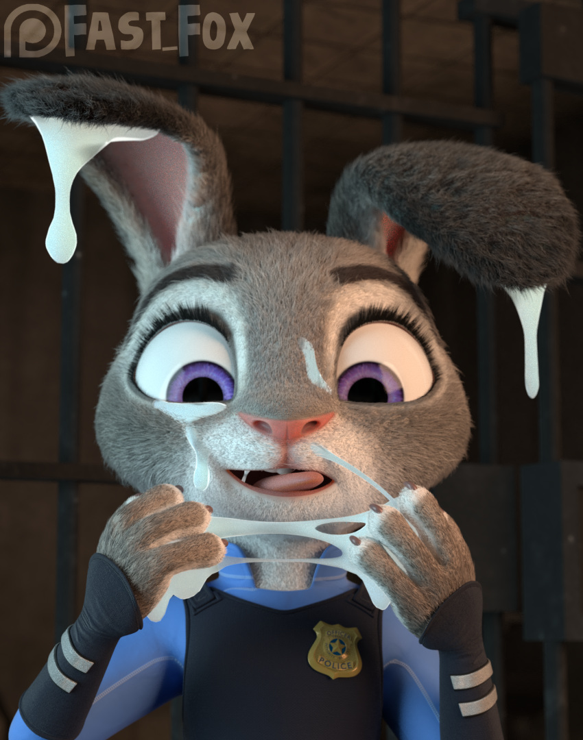Rule 34 After Fellatio After Sex Bodily Fluids Cum Facial Furry Furry Female Judy Hoops Judy