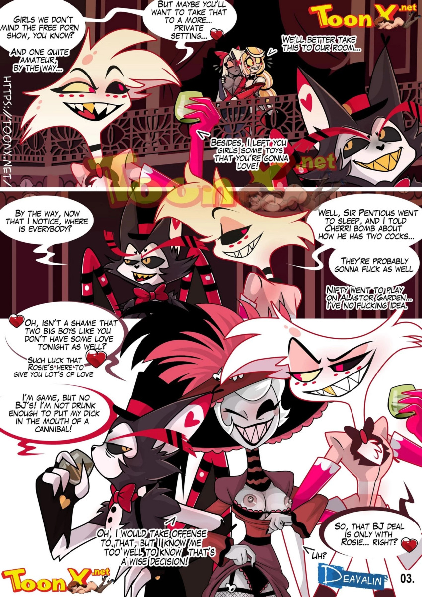Rule 34 Angel Dust Hazbin Hotel Charlie Morningstar Hazbin Hotel Comic Deavalin Hazbin
