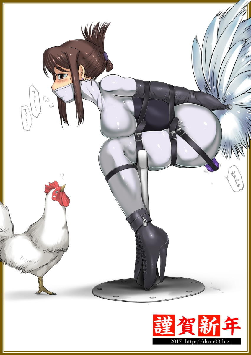 Rule 34 Armbinder Ballet Boots Bird Bodysuit Bondage Bound Brown Eyes 0228