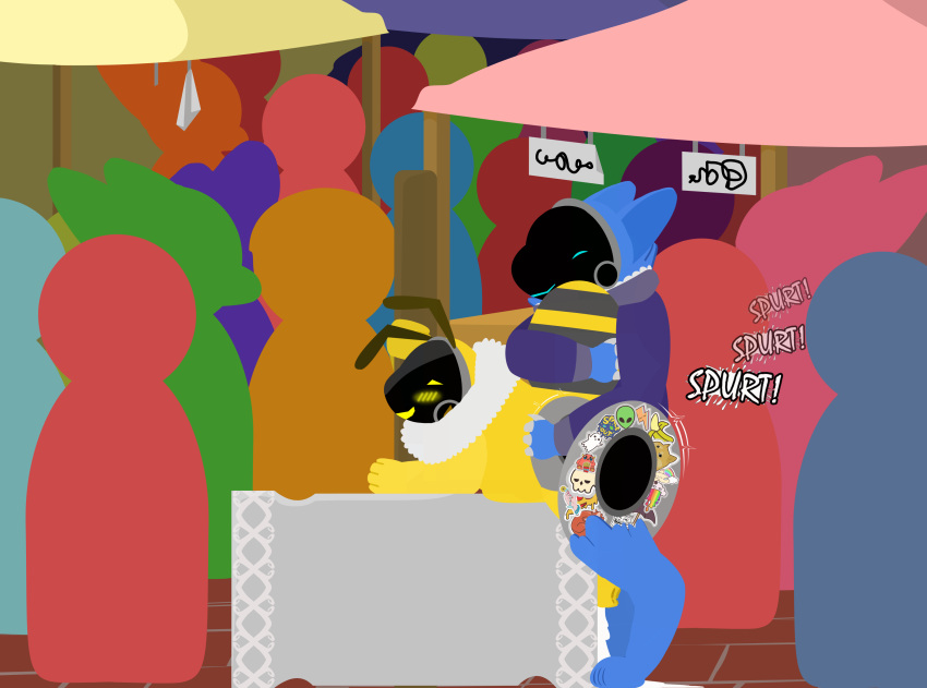 Rule 34 Antennae Anatomy Anthro Arthropod Background Character Bee Bodily Fluids Cum Cum