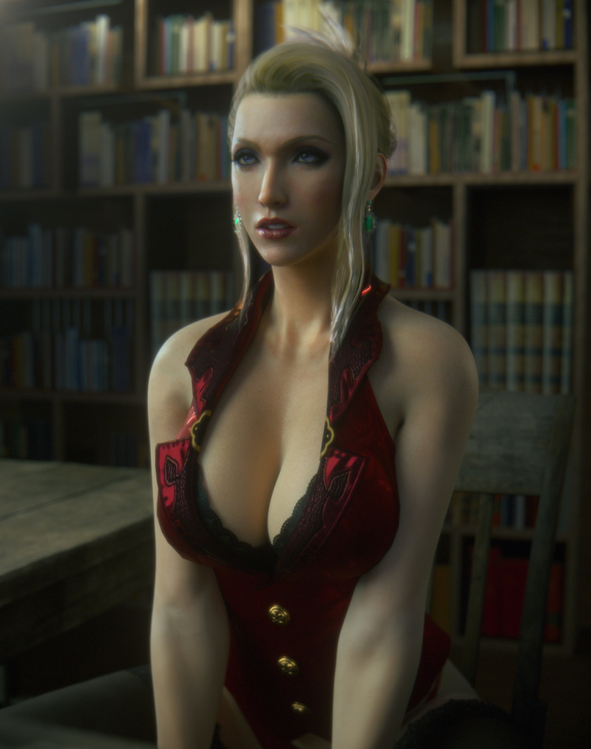 Rule 34 3d Blonde Female Blonde Hair Breasts Earrings Final Fantasy 0268