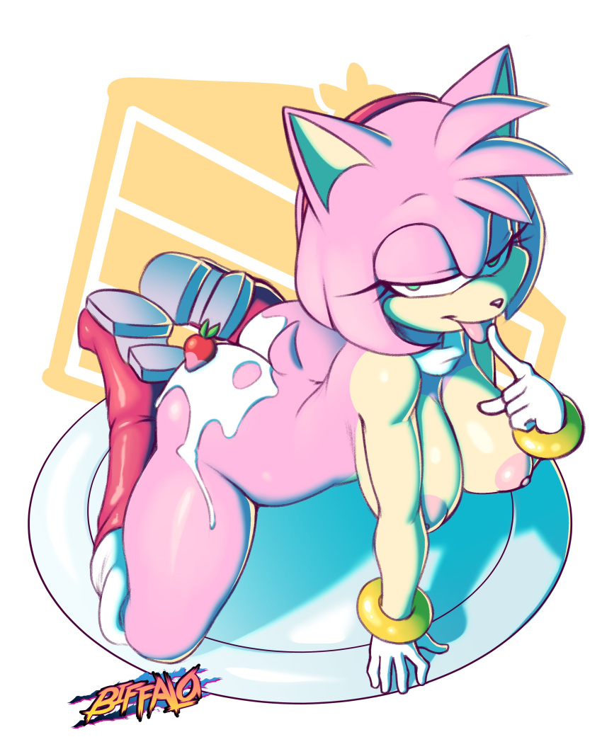 Rule 34 1girls Amy Rose Anthro Ass Biffalo Breasts Female Finger On