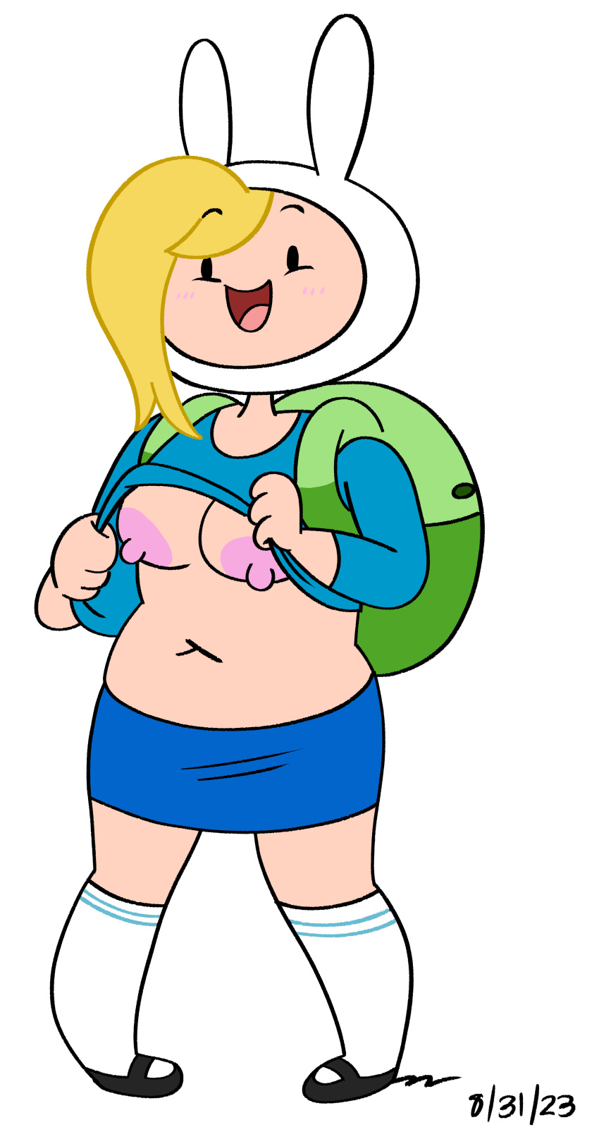 Rule 34 Adventure Time Backpack Bag Black Eyes Blonde Hair Cartoon 8594