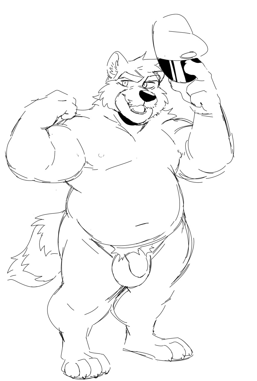 Rule 34 2019 Absurd Res Anthro Balls Belly Black Nose Flaccid Hi Res Humanoid Hands Male Male