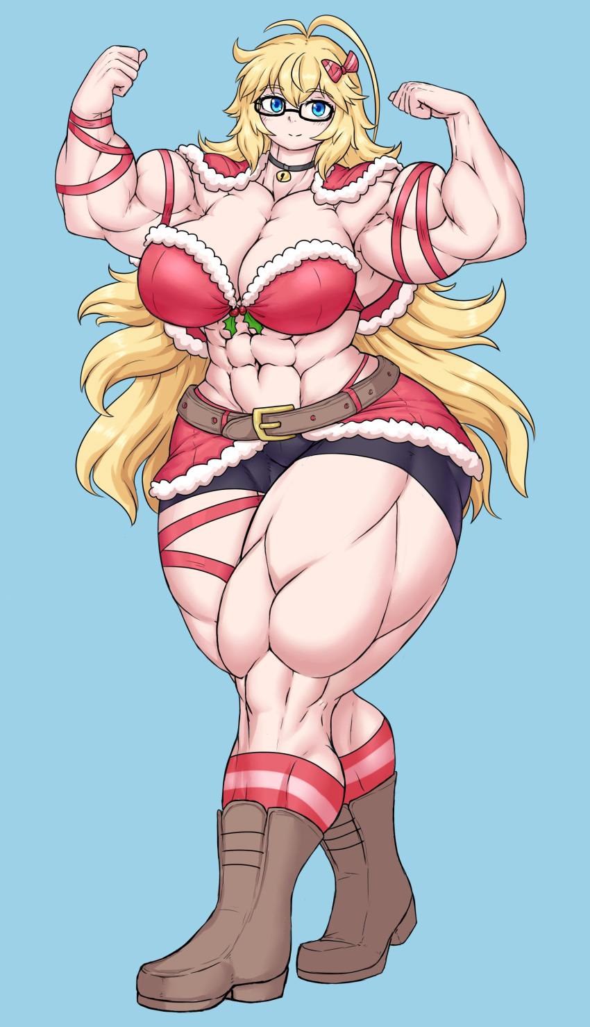 Rule 34 Big Breasts Blonde Hair Blue Eyes Blush Blush Lines Christmas 0283