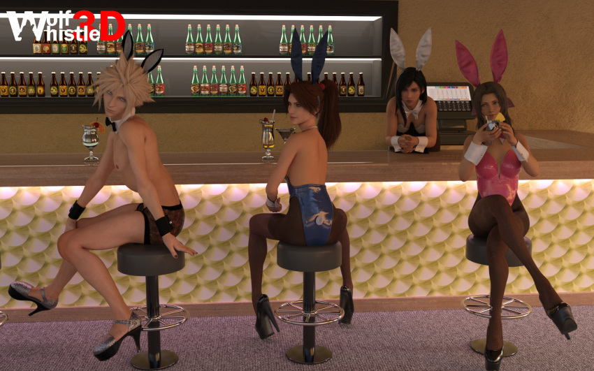 Rule 34 1boy 1male 3d 3d Artwork 3d Model 3girls Aerith 8070