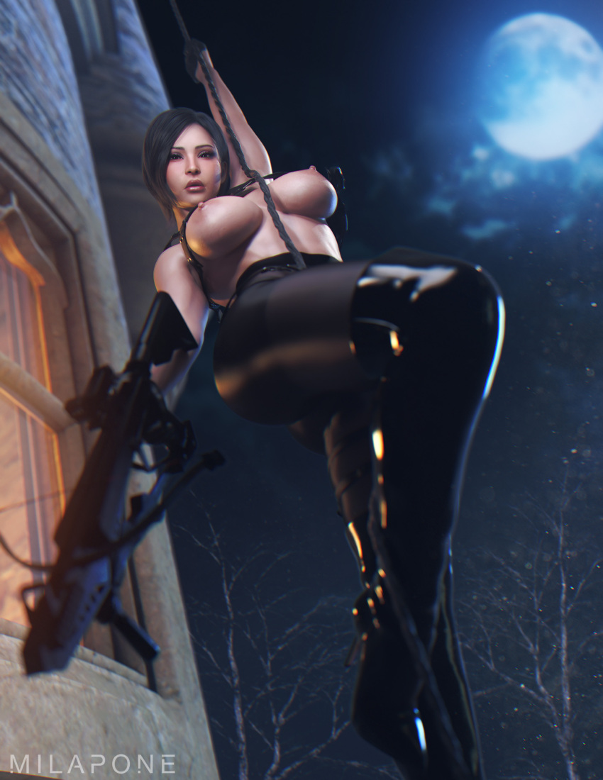 Rule 34 1girls 3d Ada Wong Areolae Asian Asian Female Black Hair 0559