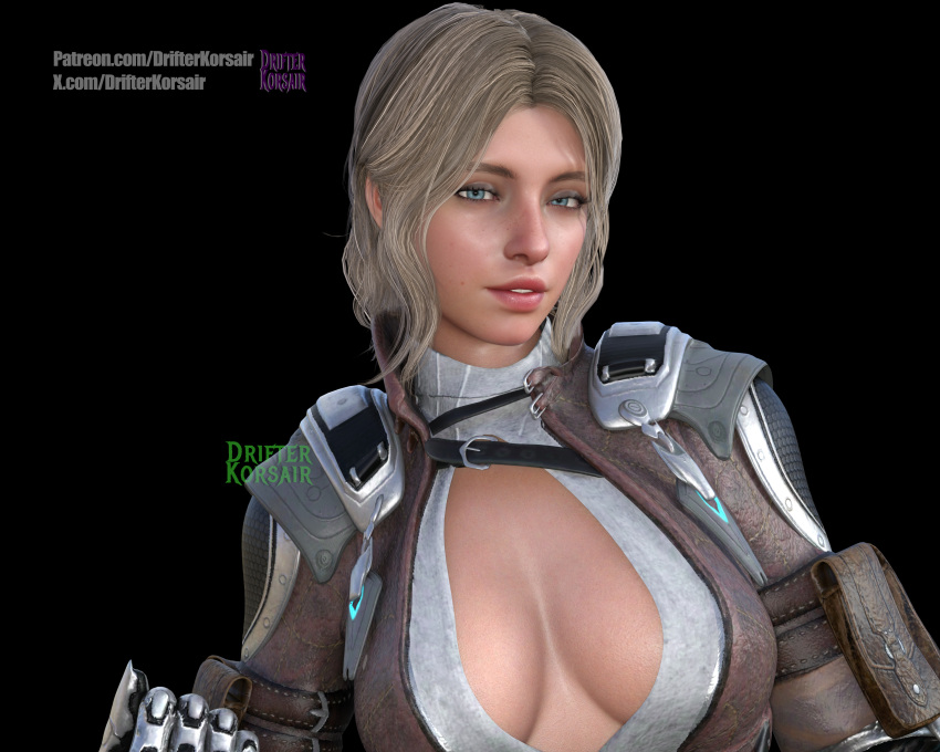 Rule 34 3d Blonde Hair Blue Eyes Breasts Freckles Looking At Viewer 7891
