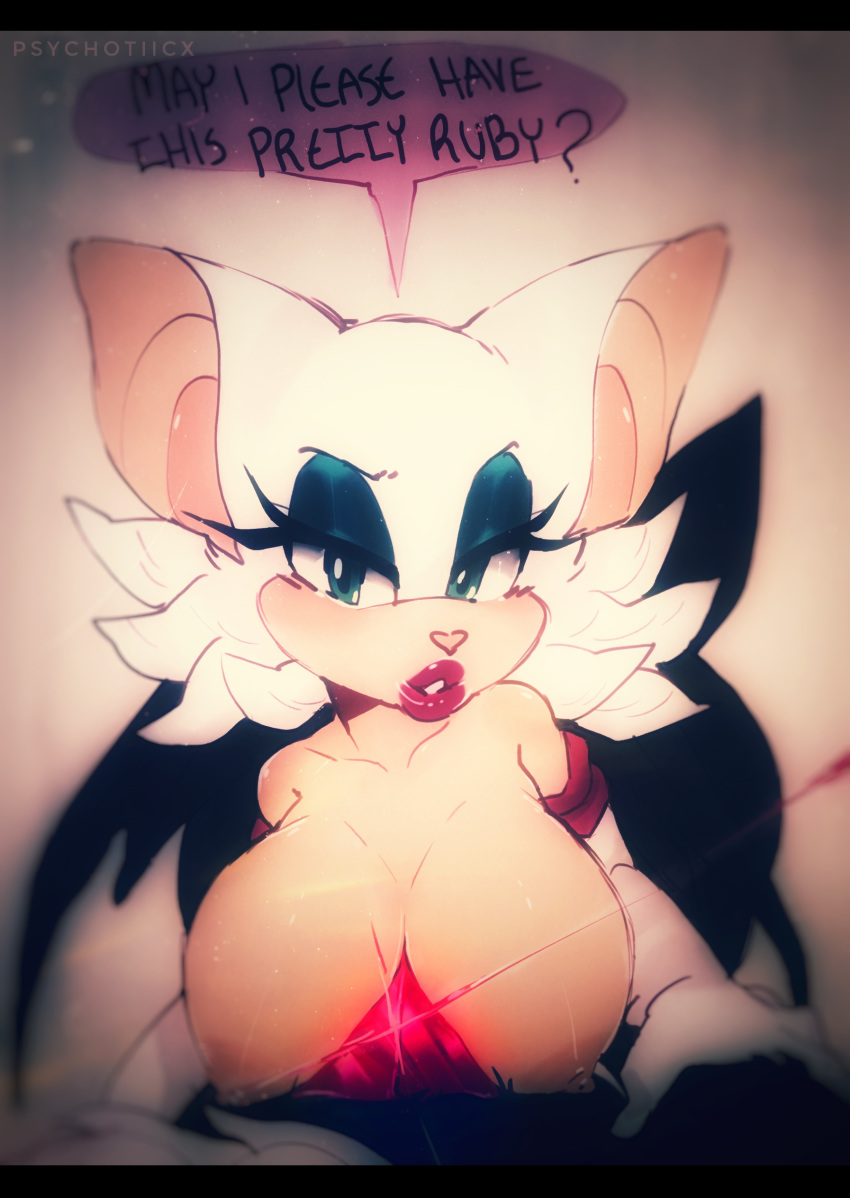 Rule 34 Bat Blue Eyeshadow Breasts Elbow Gloves Infinite Sonic 6067