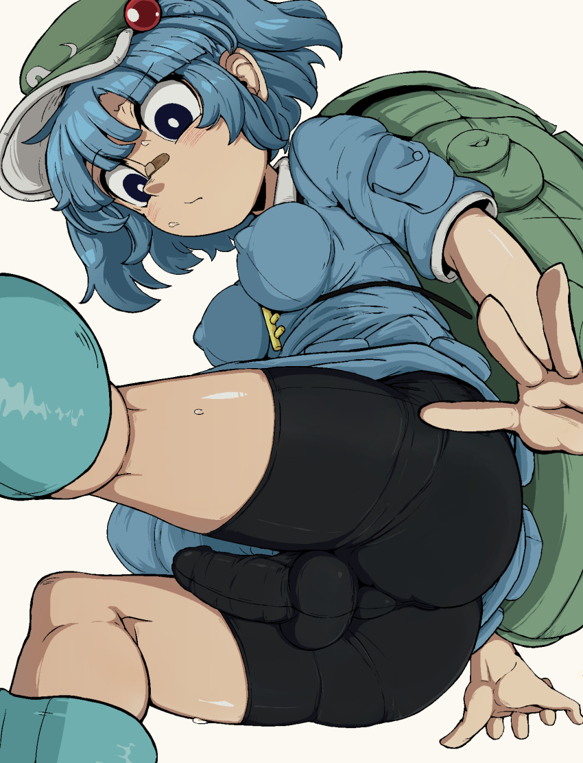 Rule 34 1futa 2d Ass Backpack Balls Bangs Bike Shorts Blue Eyes Blue Hair Blush Breasts Cap
