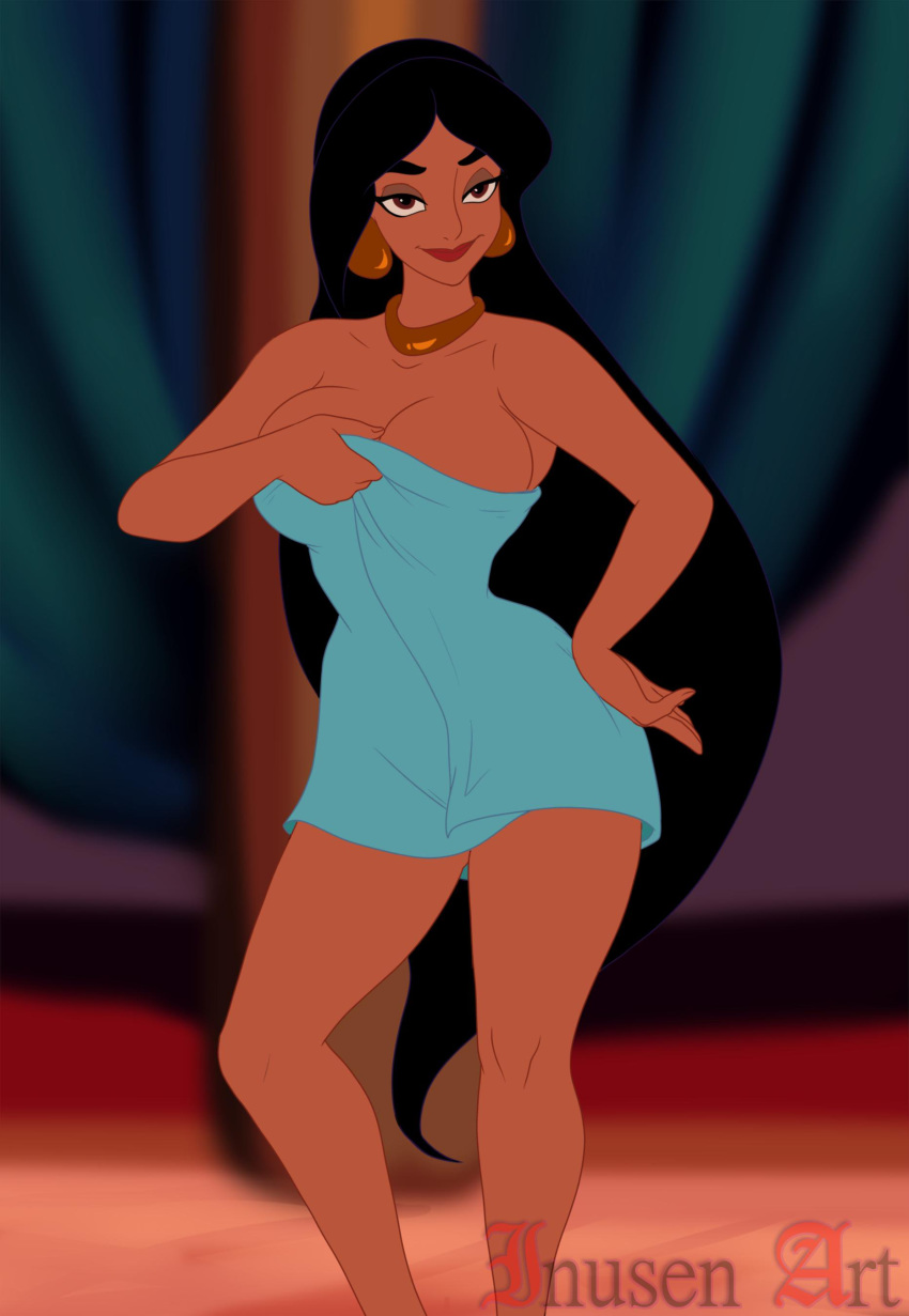 Rule 34 1girls Aladdin Arabian Black Hair Breasts Brown Eyes Cleavage 1822